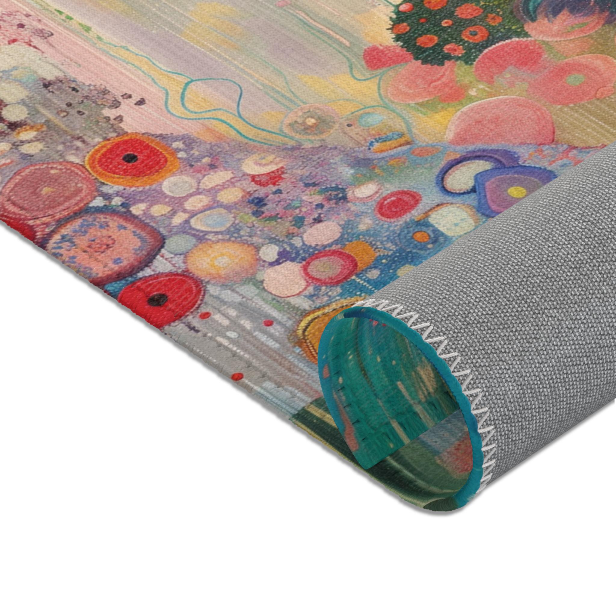 Gustav Klimt Inspired Area Rug, Funky, Colorful, & Unique Area Rugs ...