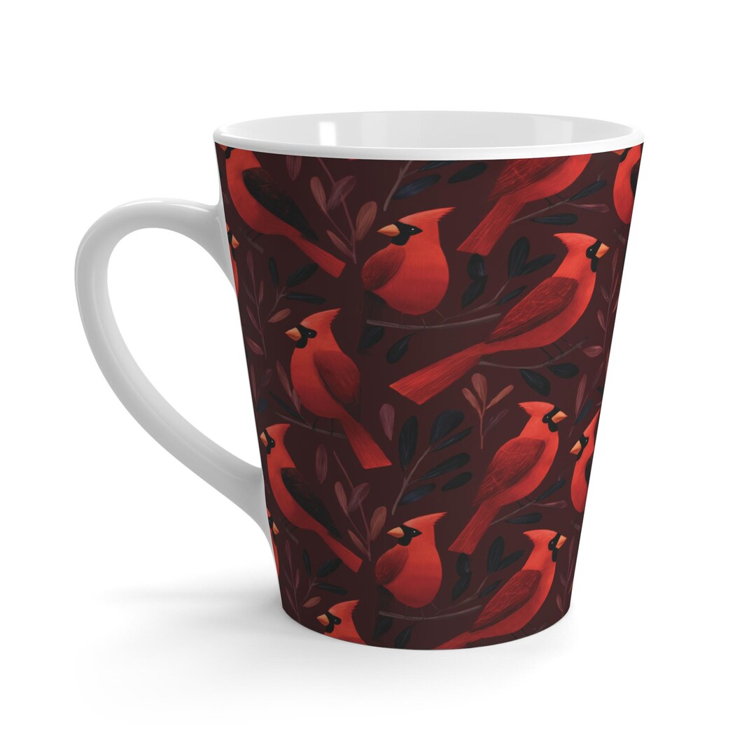 Cardinal Bird Latte Mug, 12 OZ, Cardinal Coffee Cup, Cozy Home and ...