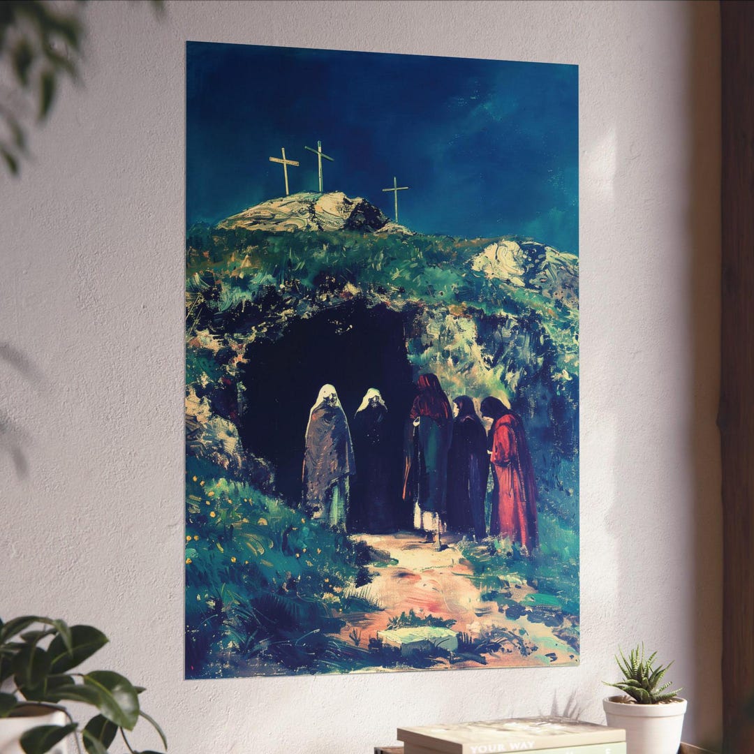 The Empty Tomb Fine Art Poster, Christian Wall Art Print, Resurrection ...