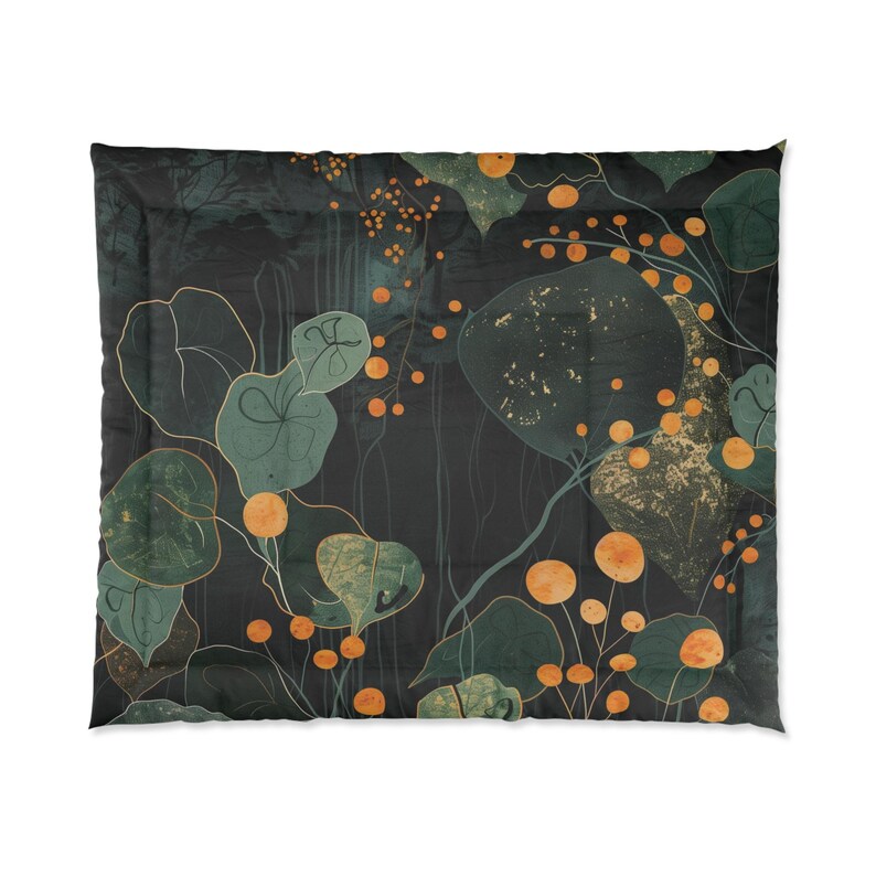 Gustav Klimt Inspired Bedspread, Lightweight Botanical Summer Bed ...