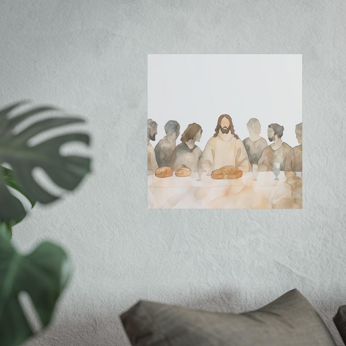 Last Supper Fine Art Poster, Christian Artwork, Modern Abstract Last ...