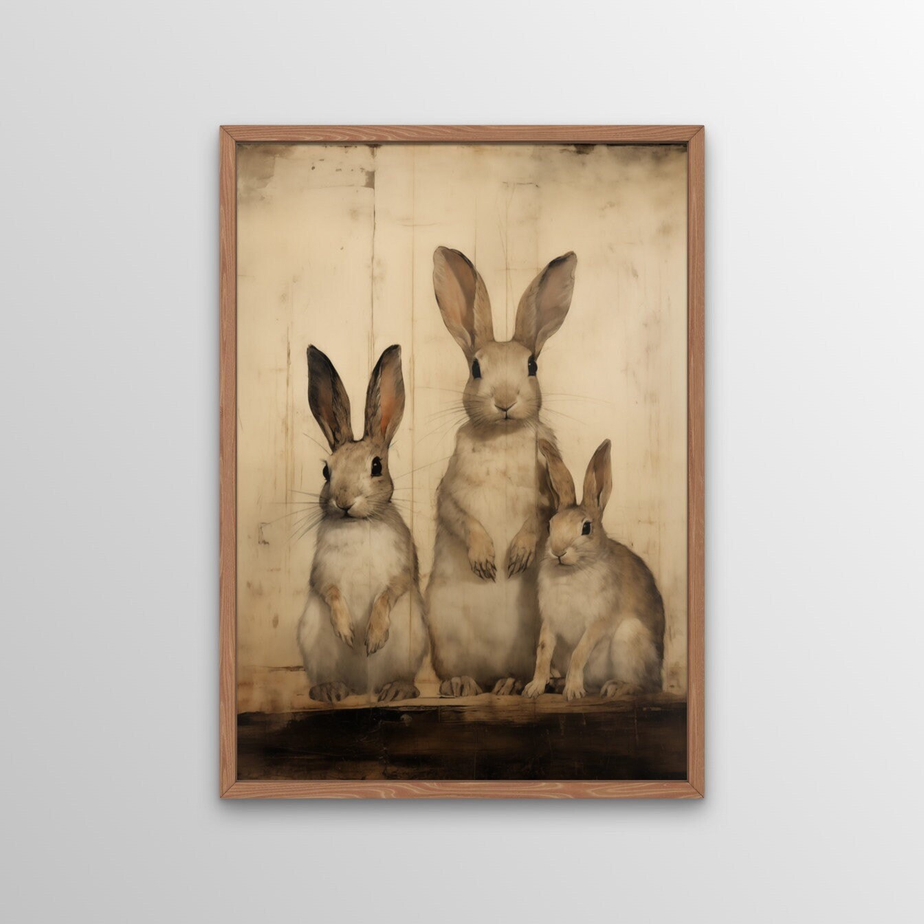 Rabbit Family Wall Art, Digital Print, Elegant Printable Wall Art ...