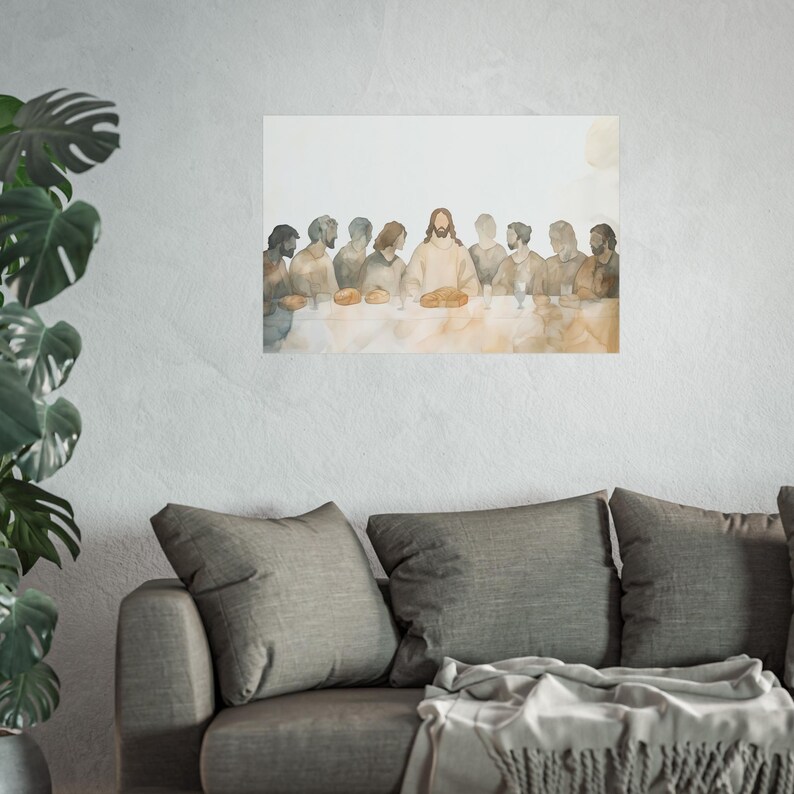 Last Supper Fine Art Poster, Christian Artwork, Modern Abstract Last ...