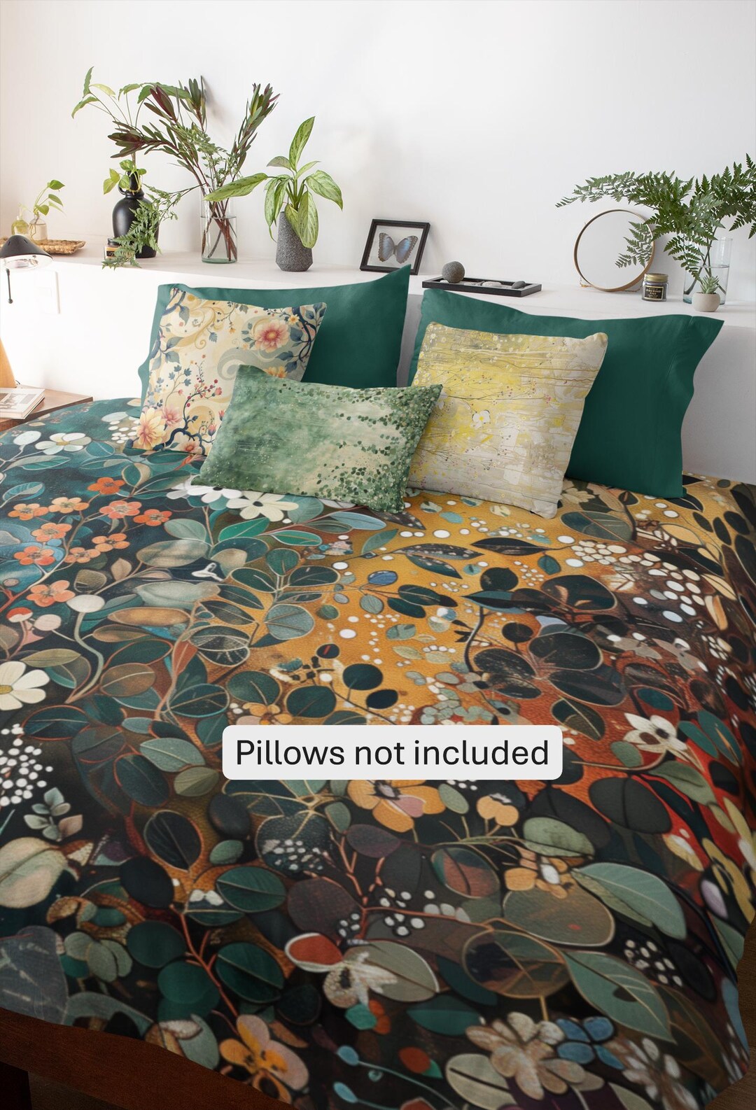 Gustav Klimt Inspired Bedspread, Botanical Summer Lightweight Bed Cover ...