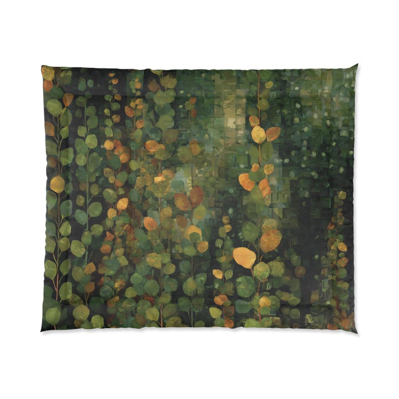 Gustav Klimt Inspired Bedspread, Lightweight Botanical Summer Bed ...