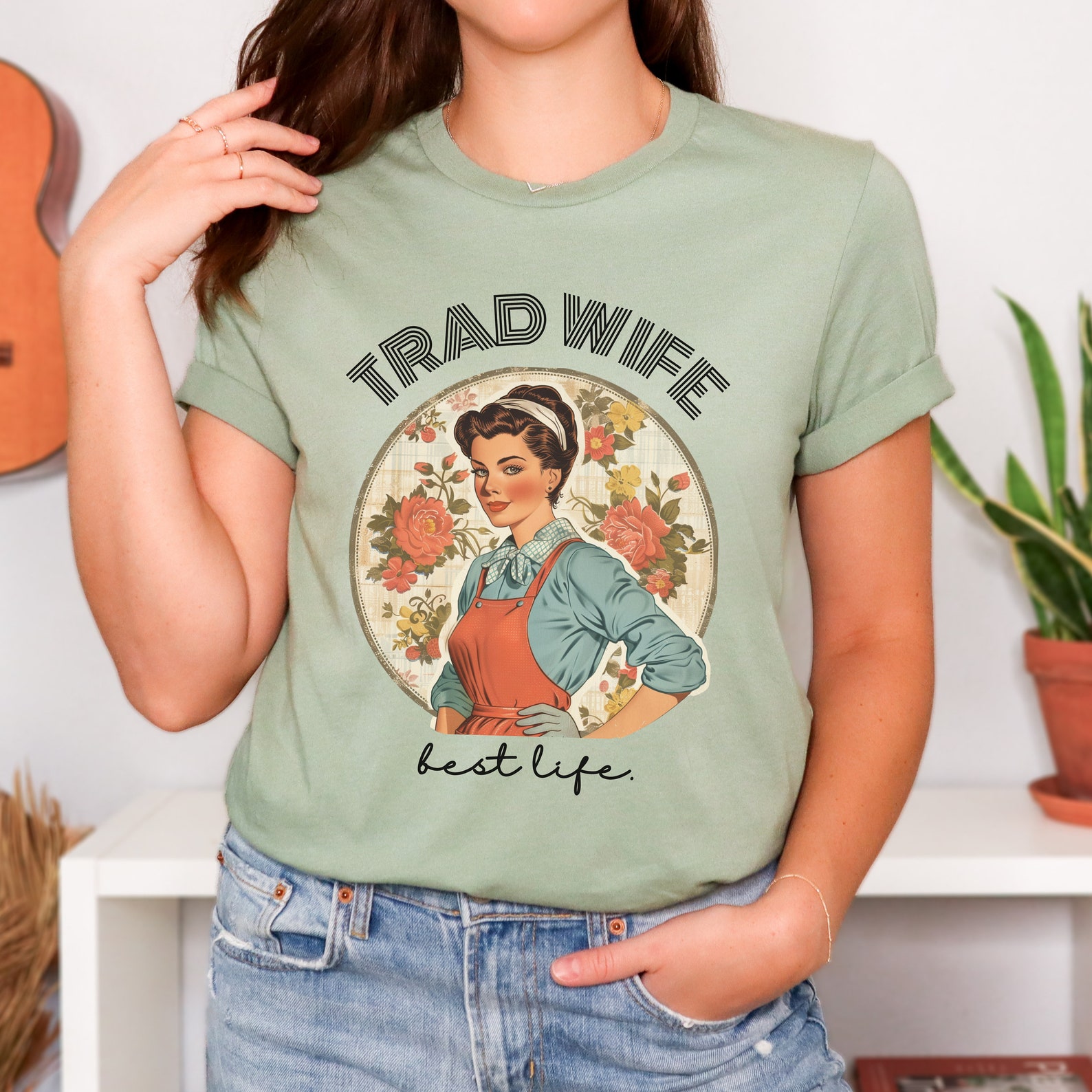 Trad Wife Jersey T-shirt, Wifey, Traditional Wife Tee, Wifely Gift ...