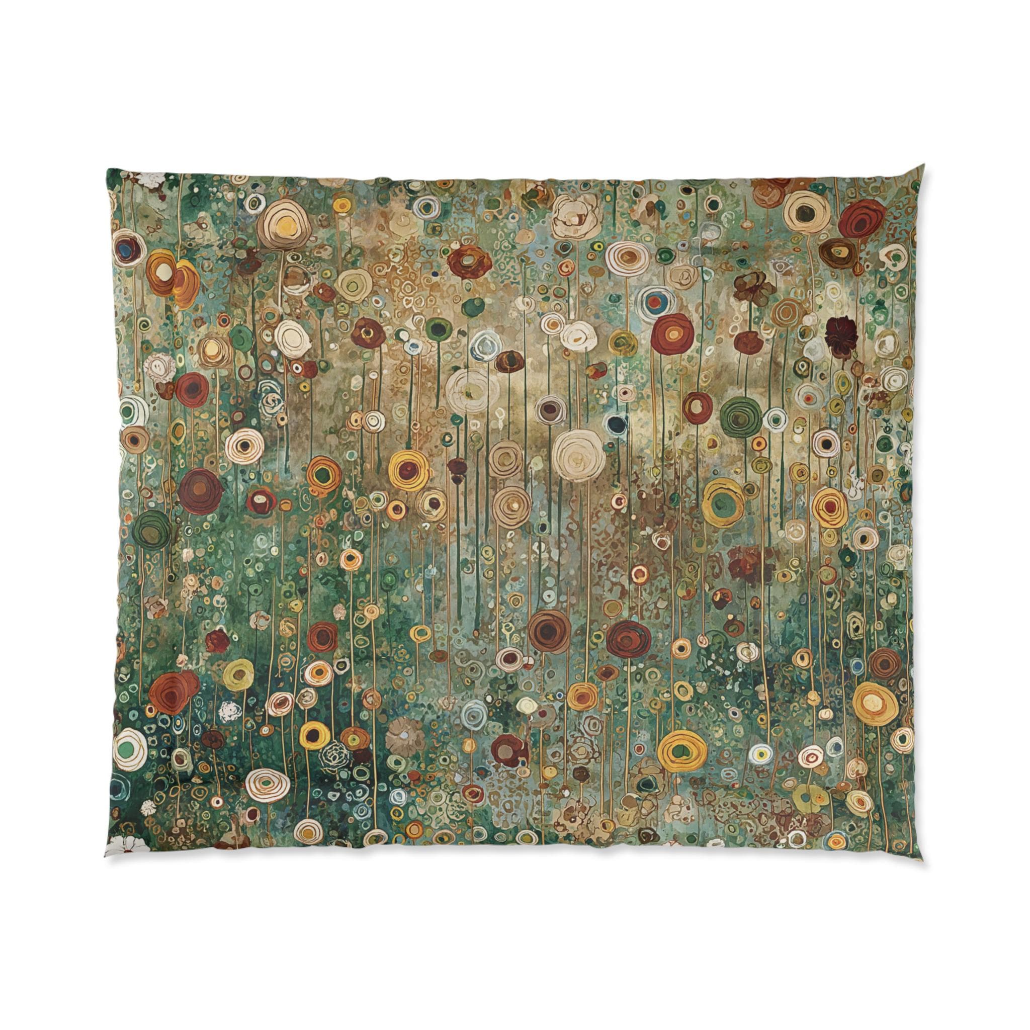 Gustav Klimt Inspired Bedspread, Botanical Summer Lightweight Bed ...