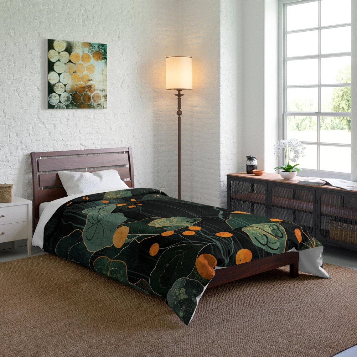 Gustav Klimt Inspired Bedspread, Lightweight Botanical Summer Bed ...