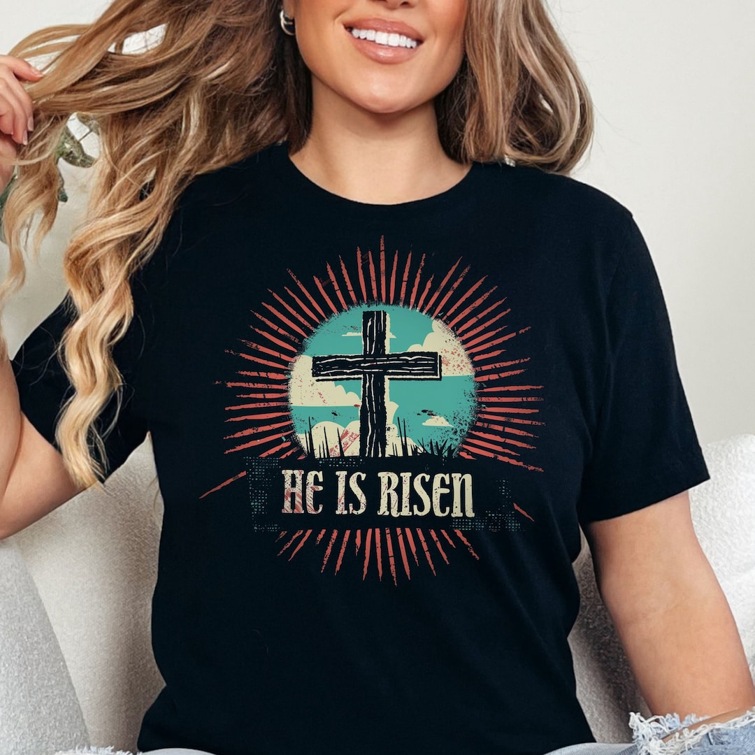 He is Risen T-shirt, Unisex Jersey Short Sleeve Tee, Christian Apparel ...