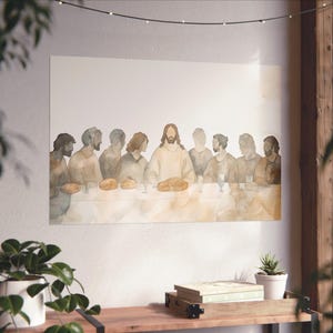 Last Supper Fine Art Poster, Christian Artwork, Modern Abstract Last ...