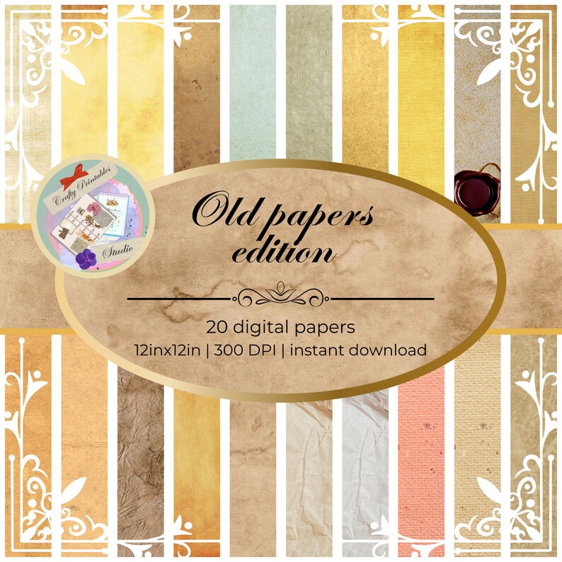 Textured Digital Paper Old Paper | Vintage Paper, Old Paper, Printable ...