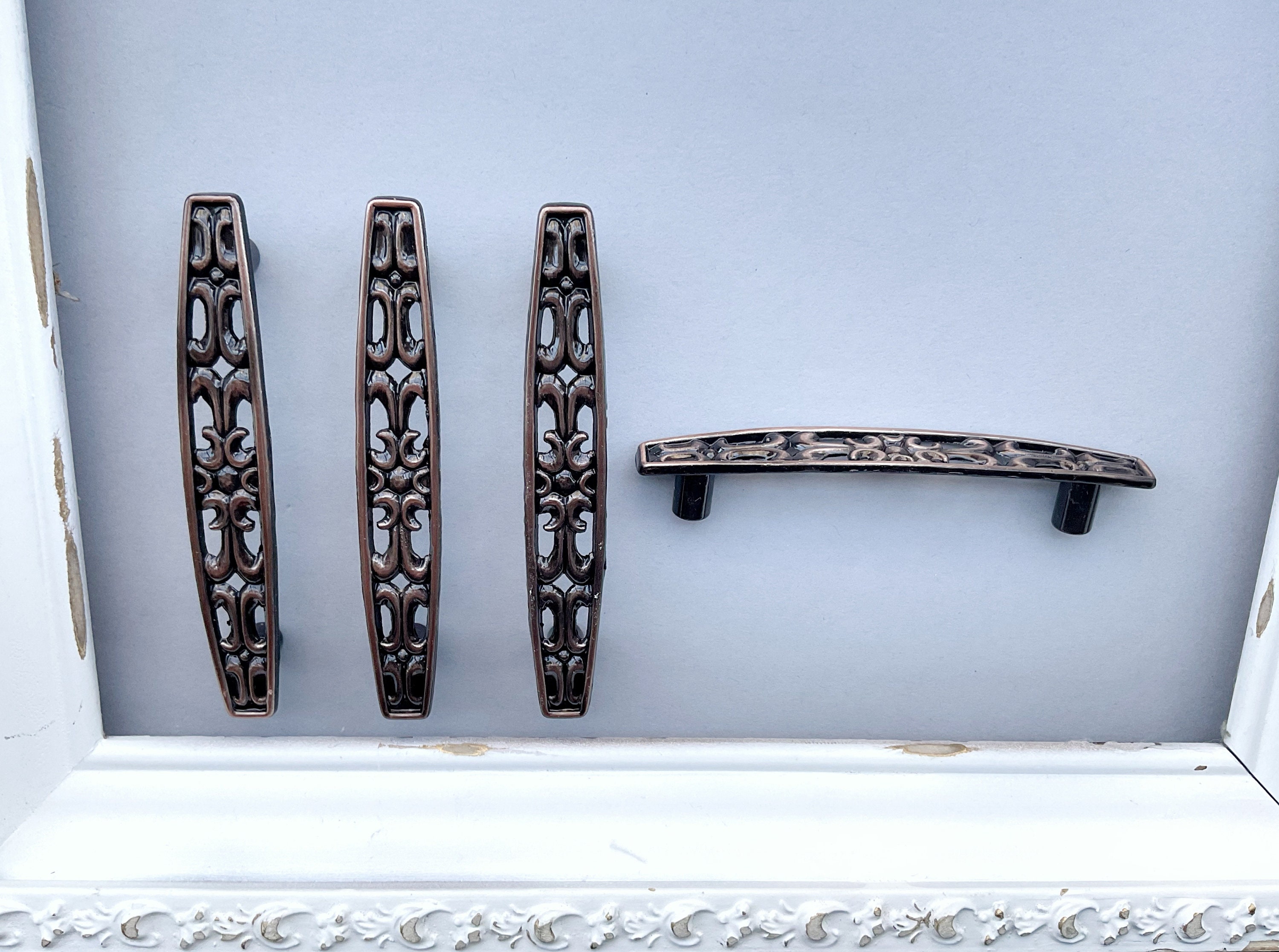 Filigree Copper Color Pulls , Modern Mid Century Hardware , 3" Inch ...