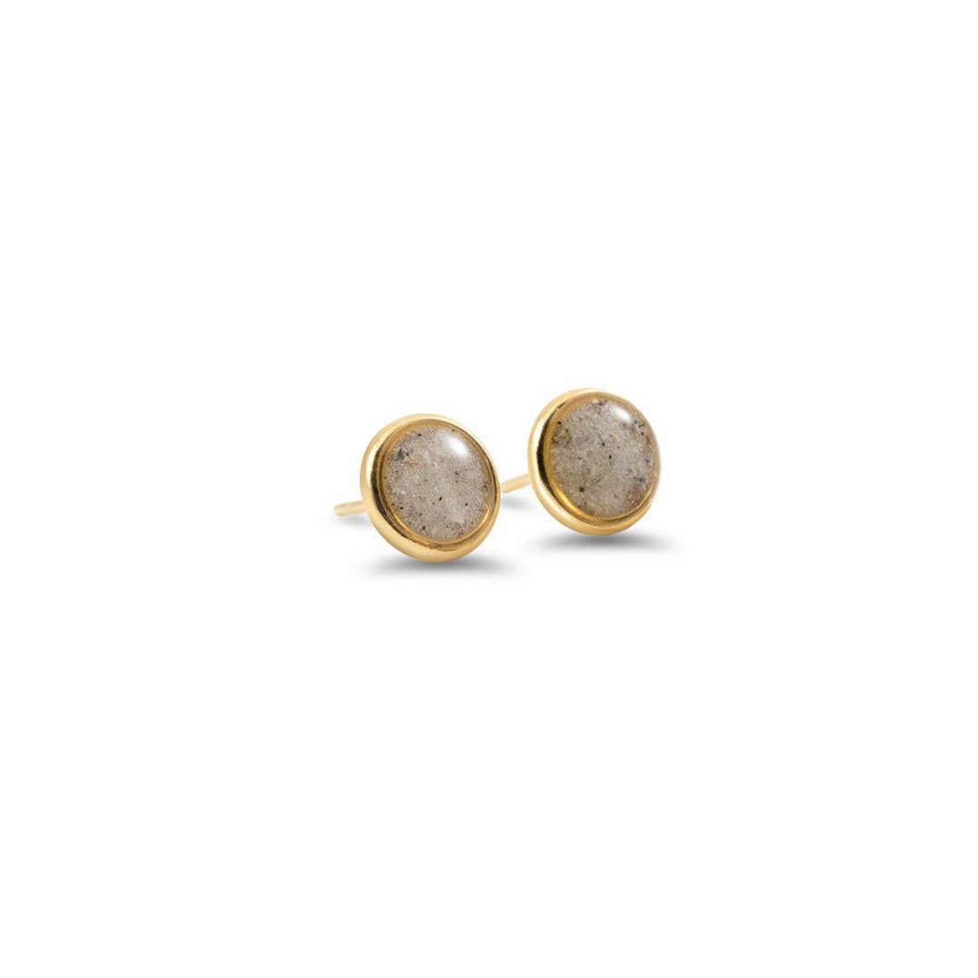 Beach Sand Studs - Gold - 6mm - Florida Beach Sand Jewelry - Etsy