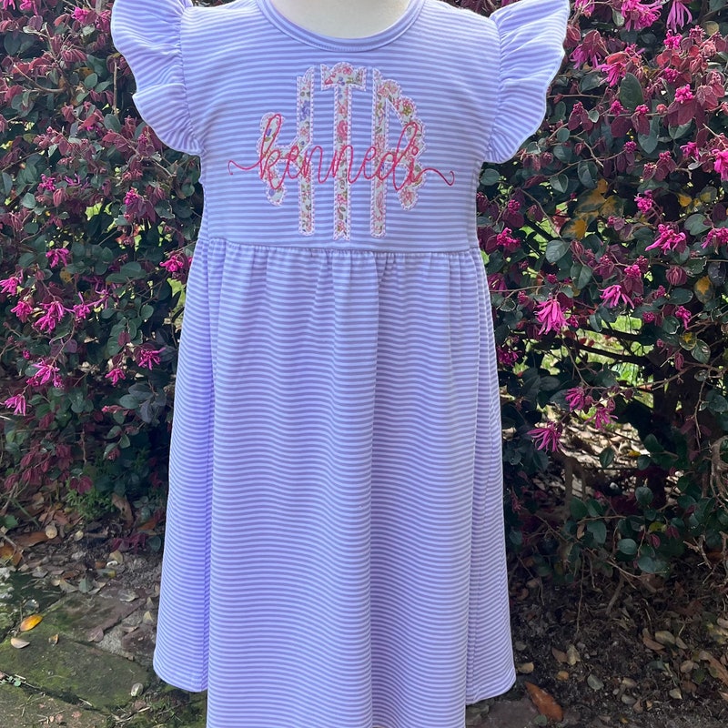 Girls Monogram Dress - Etsy