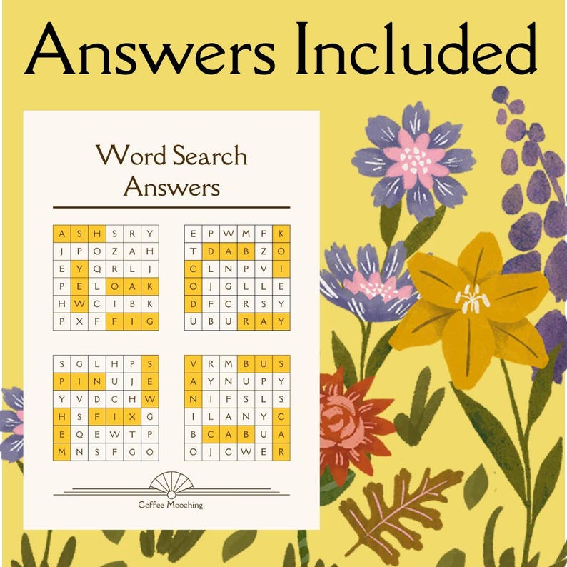 10 Easy Simple Mini Word Search Puzzles for Dementia Large Print Giant ...