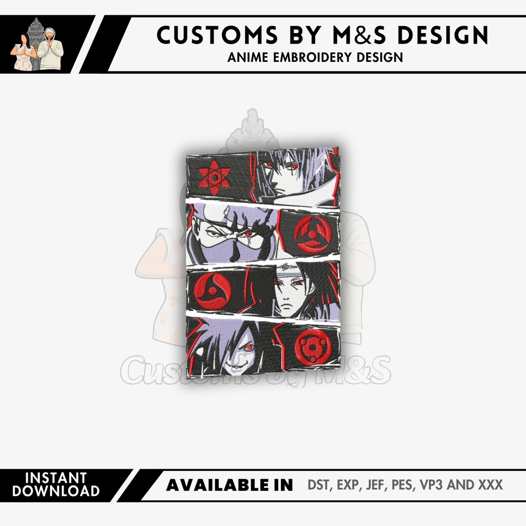 Sharingan / Anime Inspired Embroidery Design / Anime Lover / Gift for ...