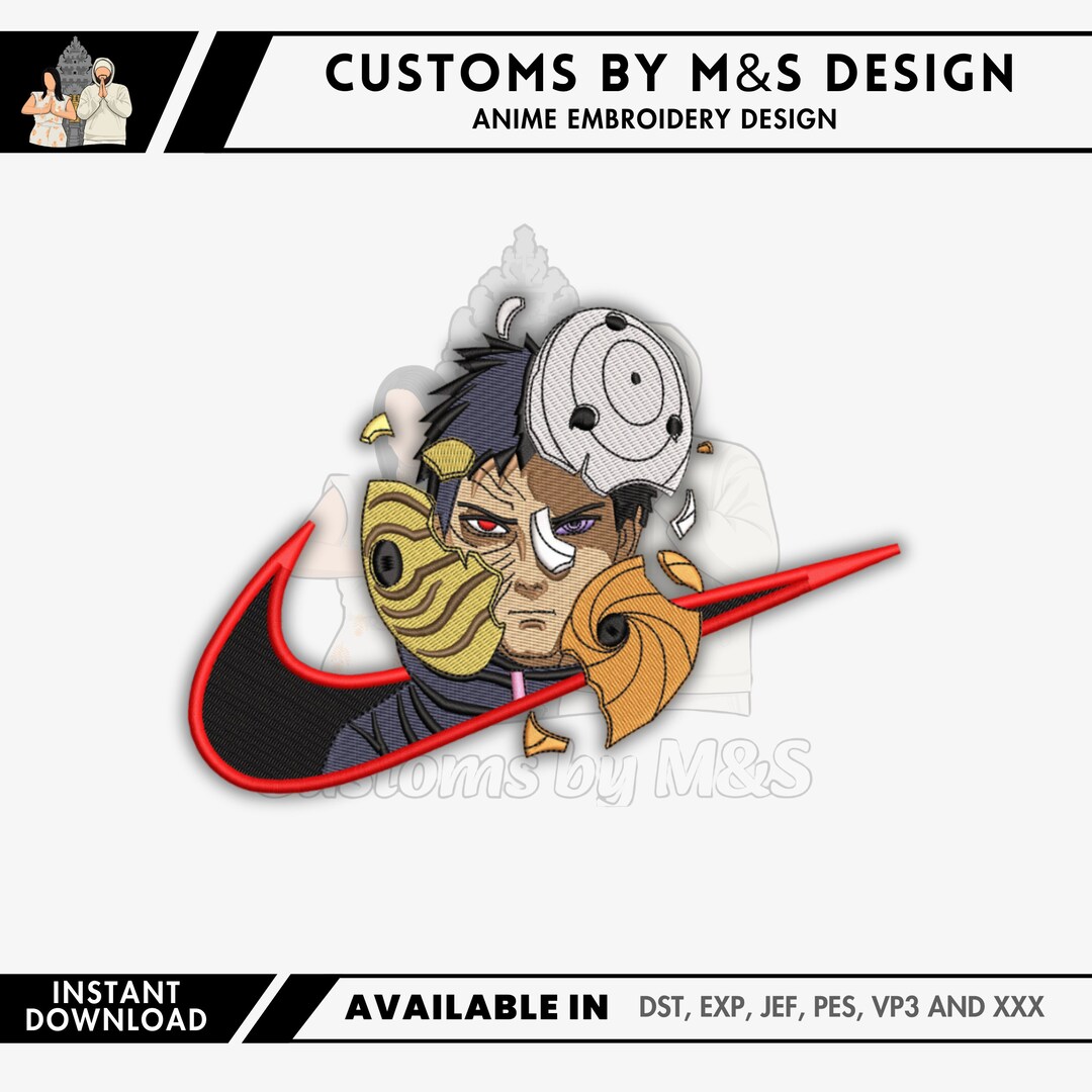 Obito Masks / Obito / Anime Inspired Embroidery Design / Anime Lover ...