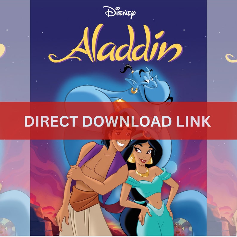 Aladdin 1992 Movie HQ Digital Download Link, Kids Movie Night, Animated ...