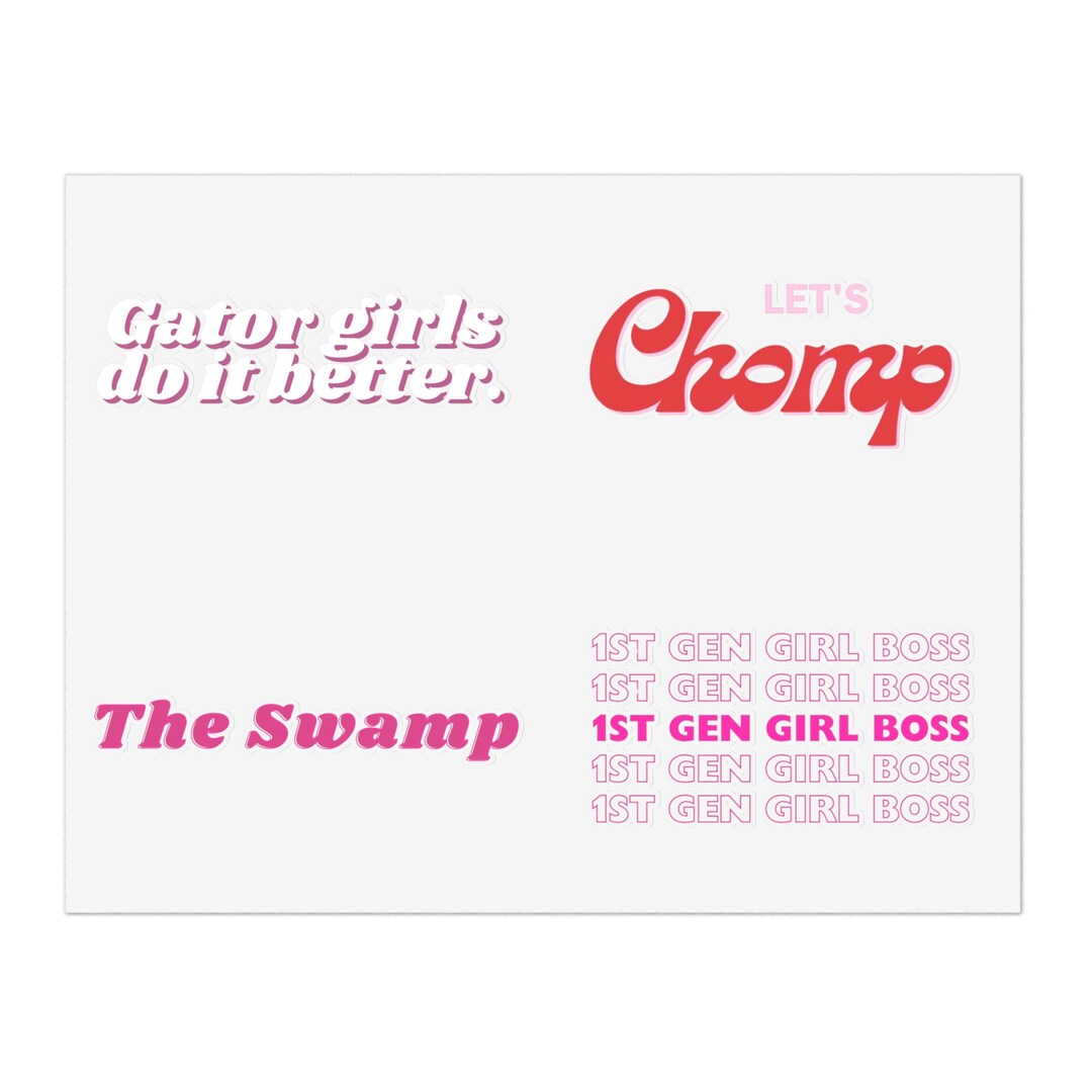 Gator Girl Pride Sticker Sheet Bundle, 10pcs - Etsy