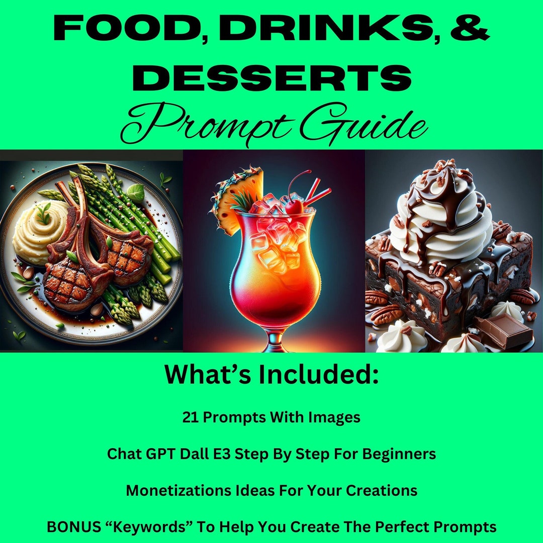 Food Prompt Guide Ai Prompts Dalle Dall E3 Ai Prompt Guide Doll E ...