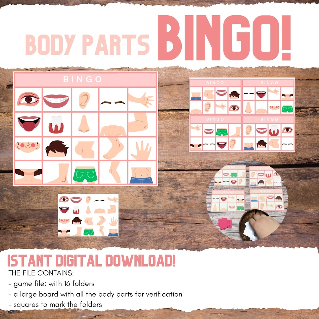 Bingo Bingo Body Parts, Anatomy. Learning, Learning. Body Parts ...