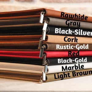 Personalized Leather Portfolio With Zipper, Refillable Portfolio ...