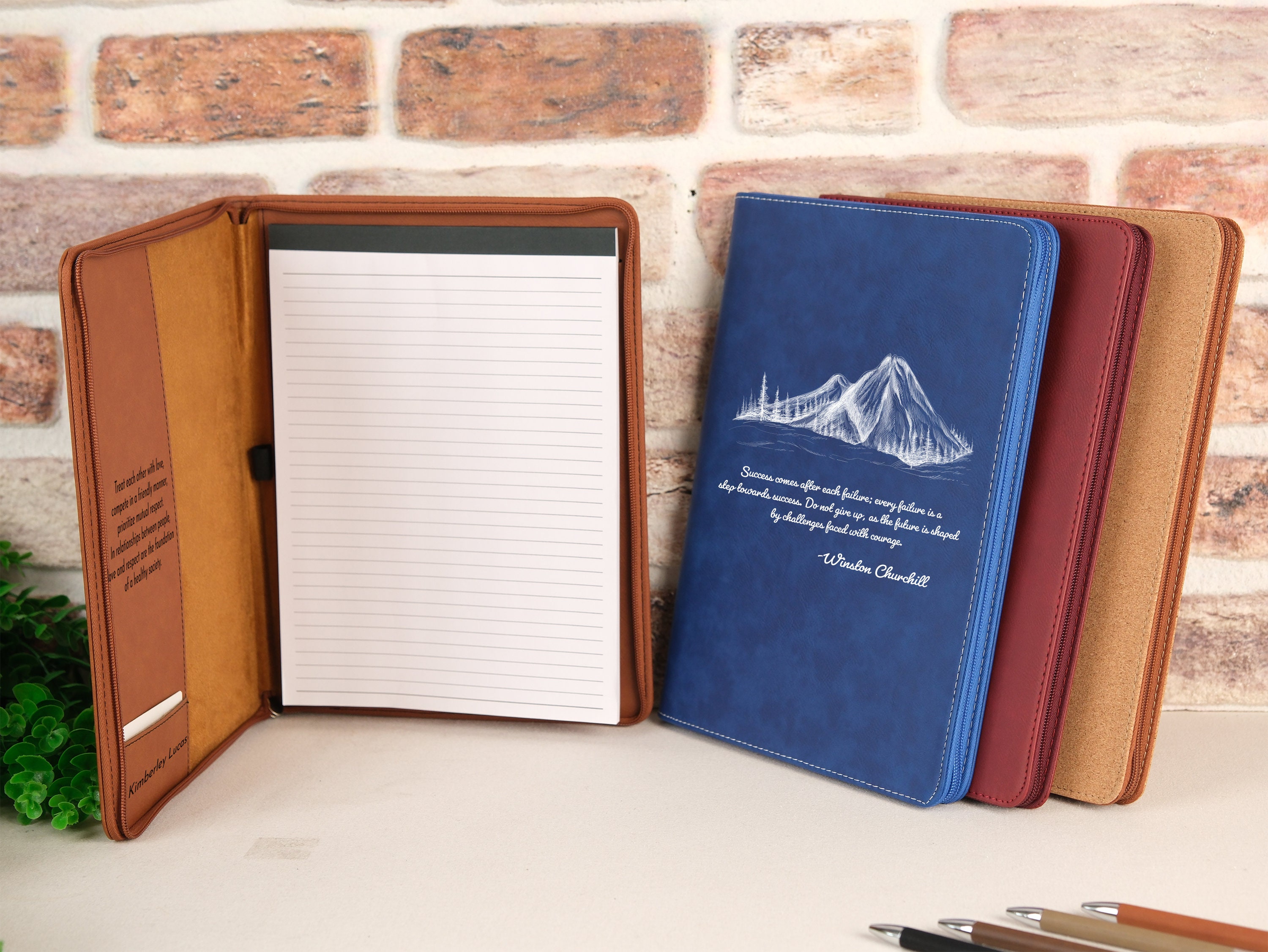 Bible Verse Gift, Custom Quote Engraved Portfolio, Refillable Portfolio ...
