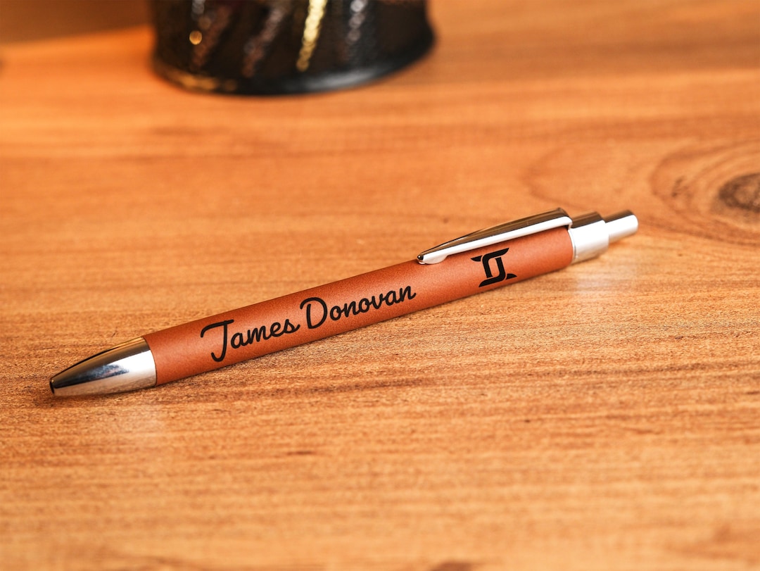 Custom Company Logo Leather Pen, Personalized Leather Pen, Custom ...