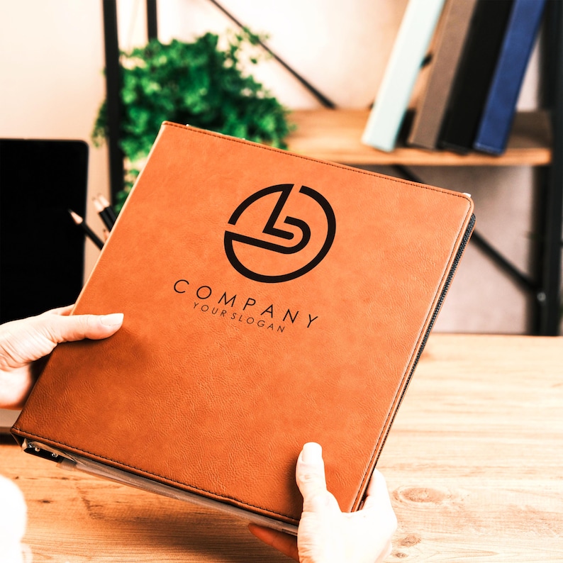 Custom Company Logo Binder, Personalized Binder, Leather Binder, 3-ring ...