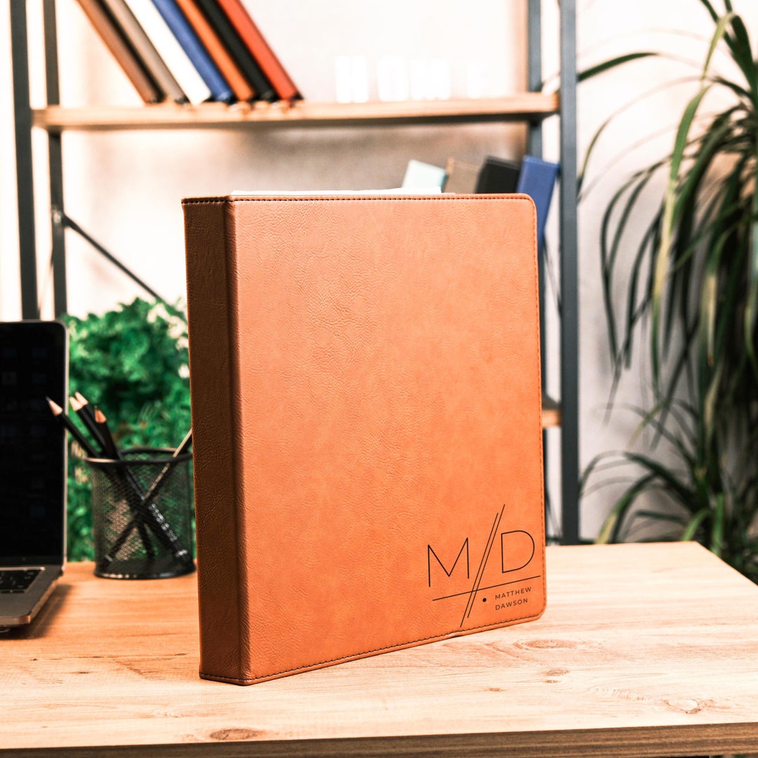 Personalized Binder, Graduation Binder, Leather Binder, 3-ring Binder ...