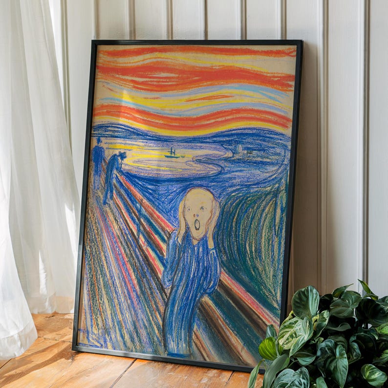 The Scream Art Print, Edvard Munch Art, Home Decor, the Scream Wall Art ...