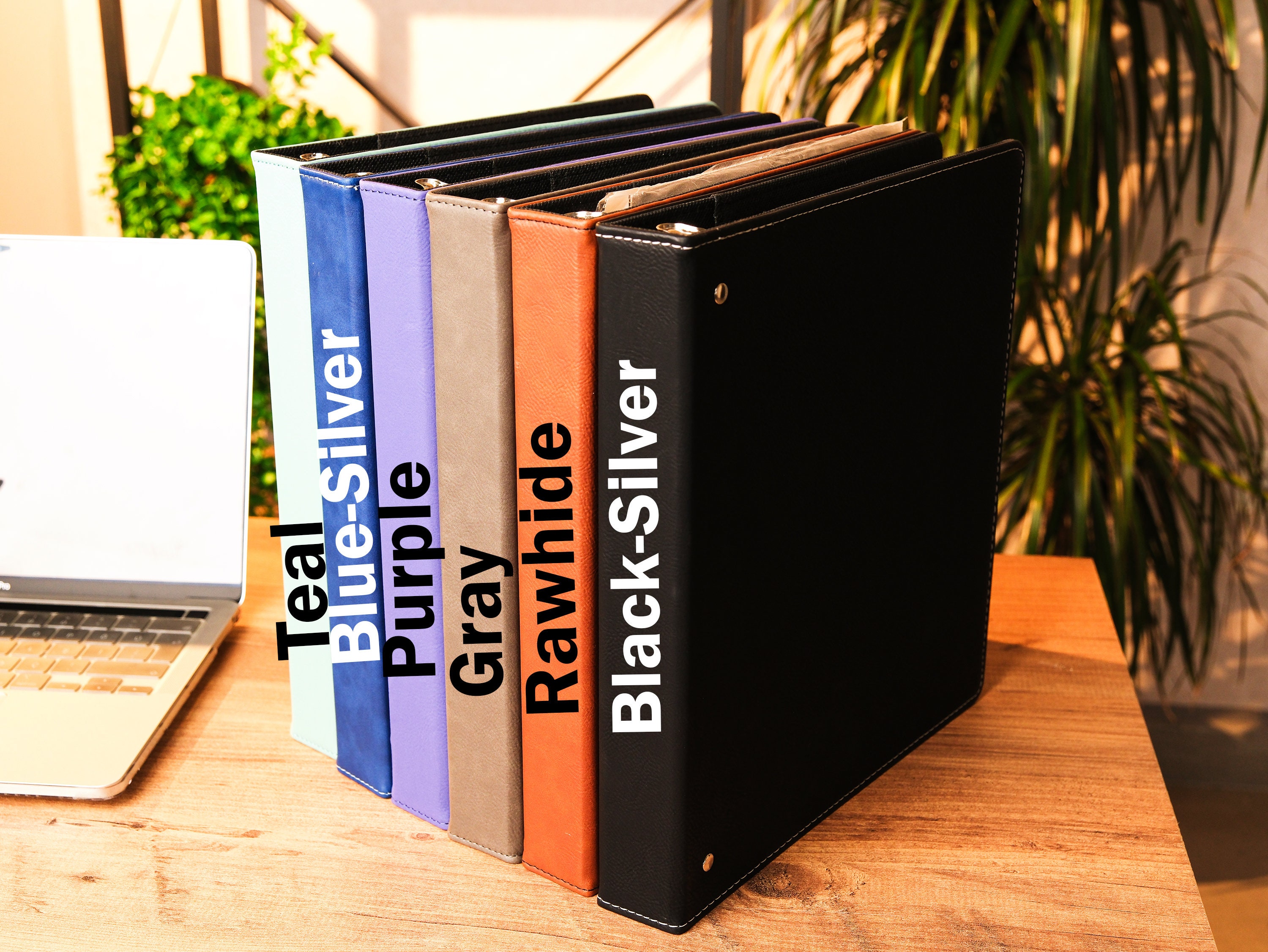 Custom Company Logo Binder, Personalized Binder, Leather Binder, 3-ring ...