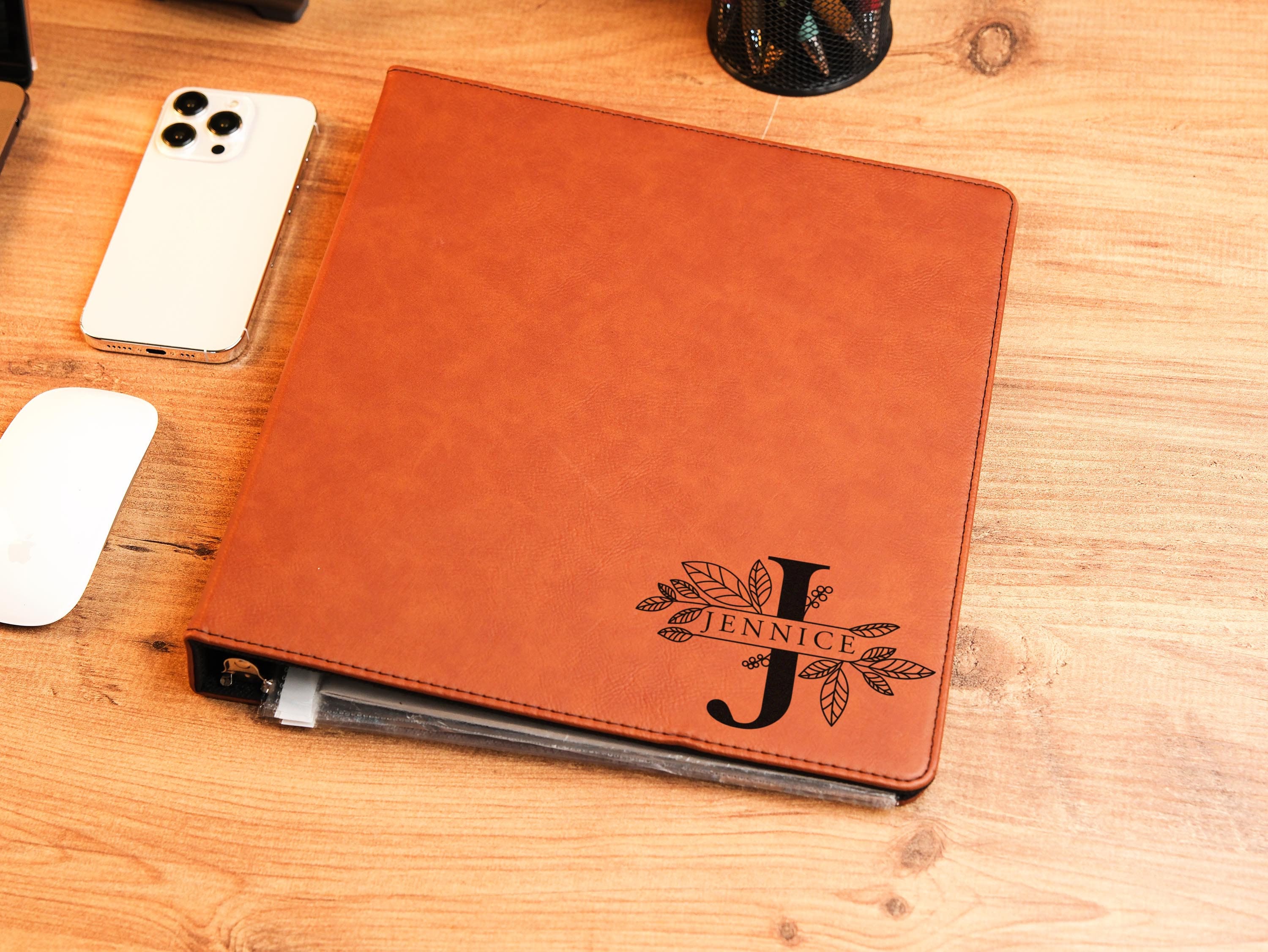 Personalized Binder, Graduation Binder, Leather Binder, 3-ring Binder ...