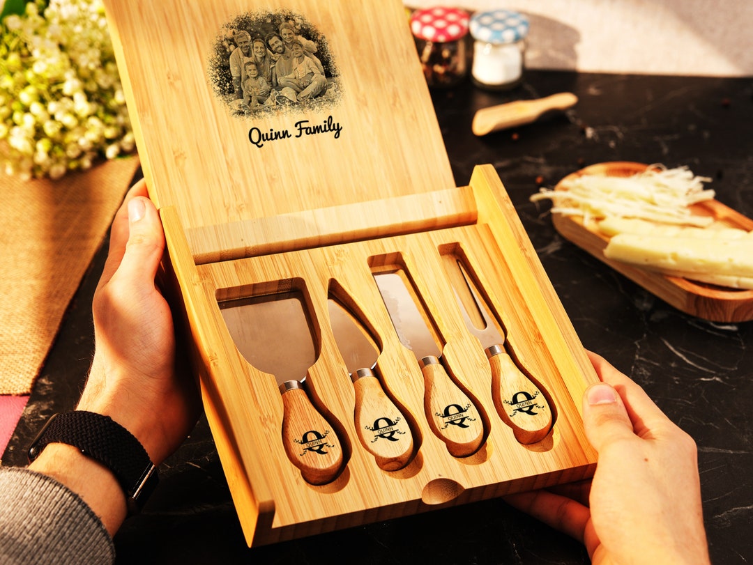 Personalized Family Cheese Tool Set, Custom Cheese Tool Set, Christmas ...
