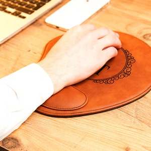 Custom Company Logo Mousepad, Leather Mousepad, Mousepad With Wrist ...