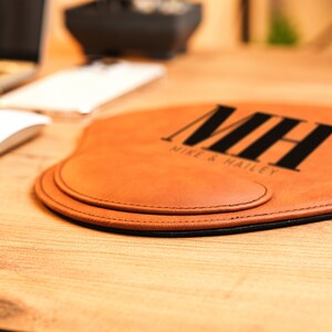 Custom Company Logo Mousepad, Leather Mousepad, Mousepad With Wrist ...