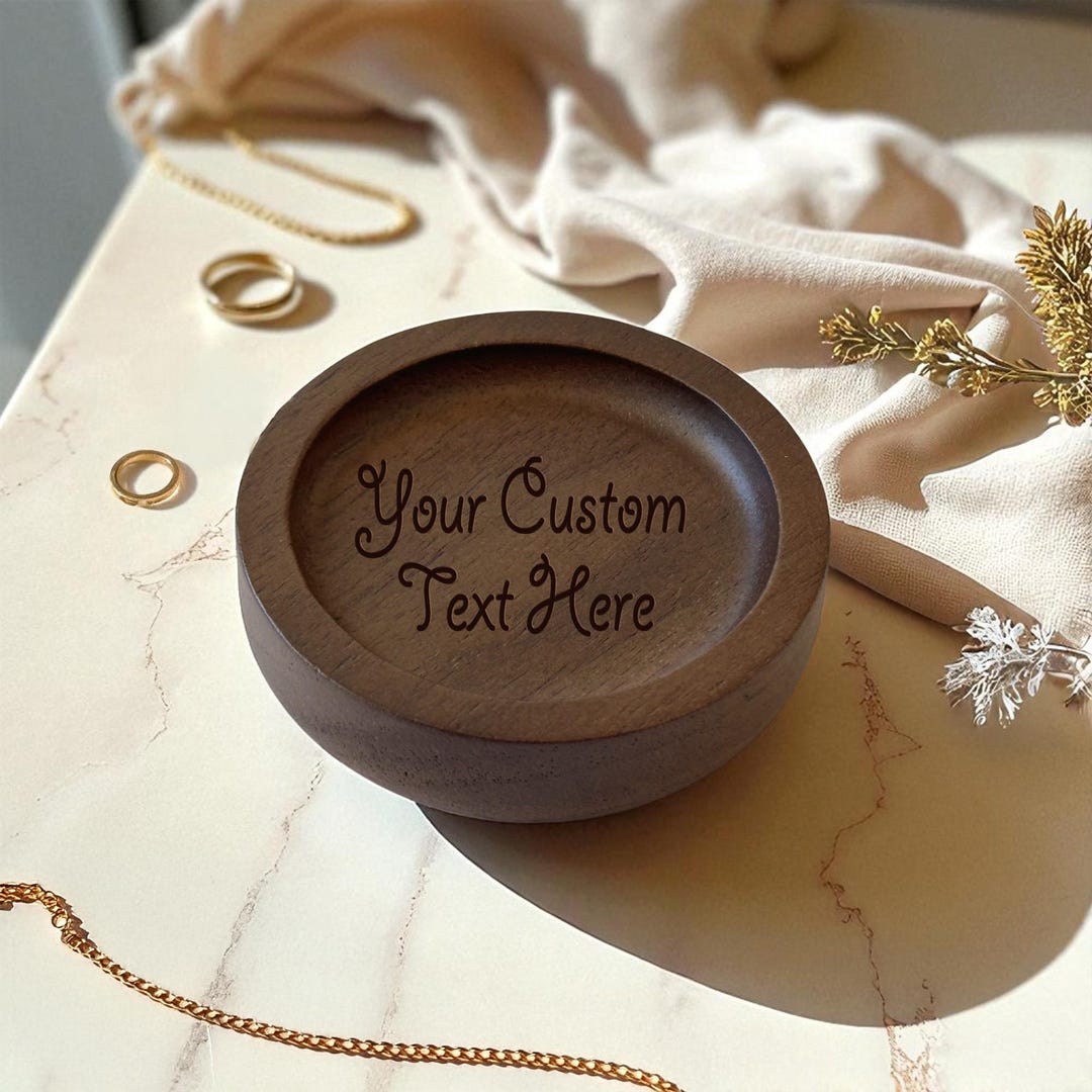 Personalized Wood Ring Tray, Wooden Ring Dish, Anniversary Gift ...