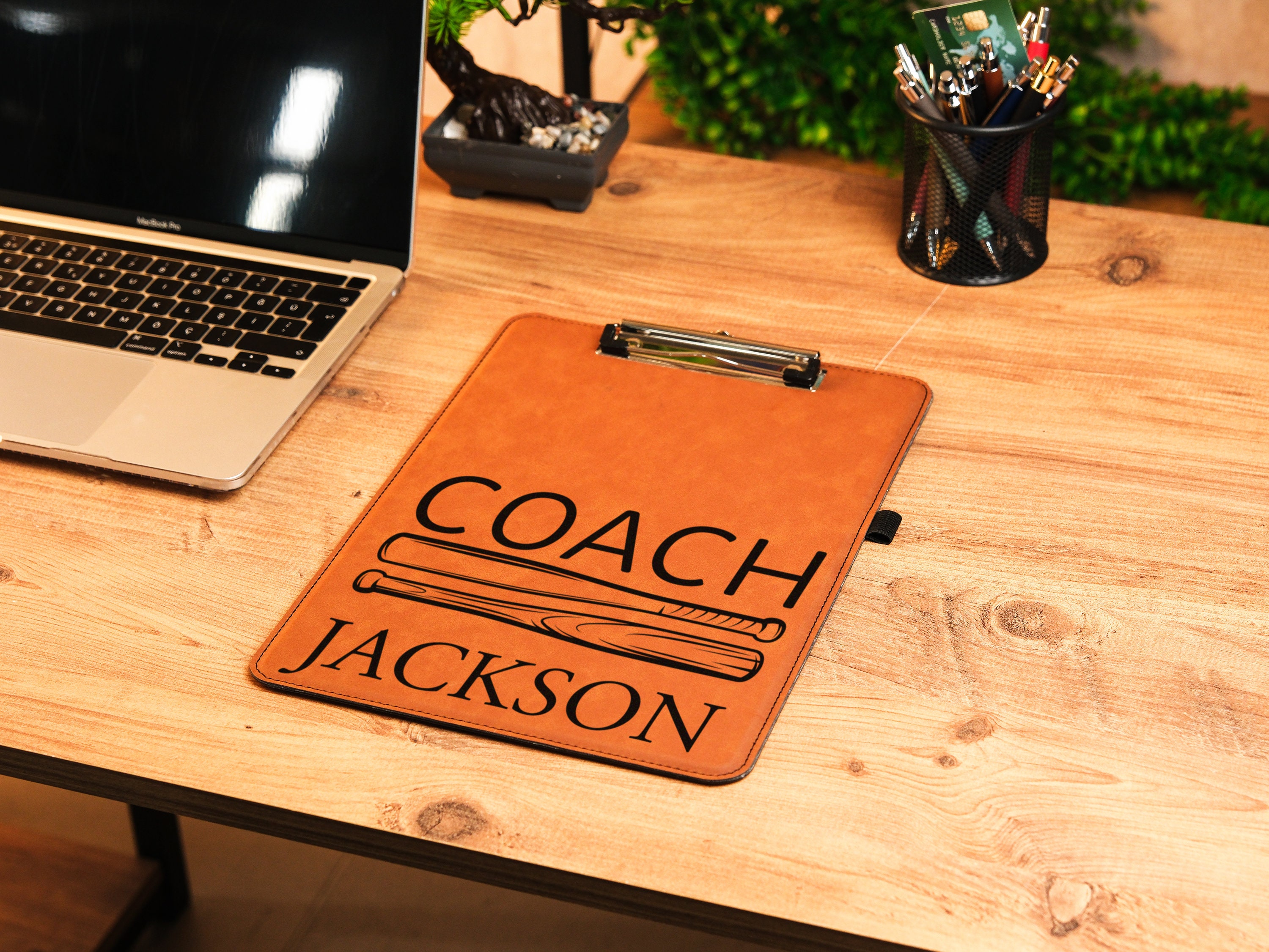 Custom Sports Clipboard, Personalized Leather Clipboard, Leather ...