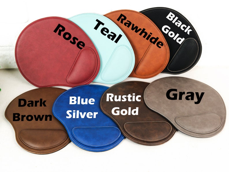 Custom Company Logo Mousepad, Leather Mousepad, Mousepad With Wrist ...