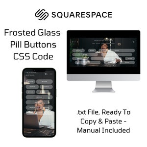 Squarespace | CSS | Frosted Pill Buttons | Website | Design | Template ...
