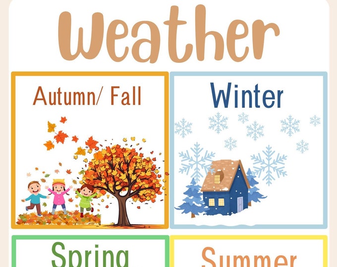 The Four Seasons: Chart/card (5 Pages) - Etsy