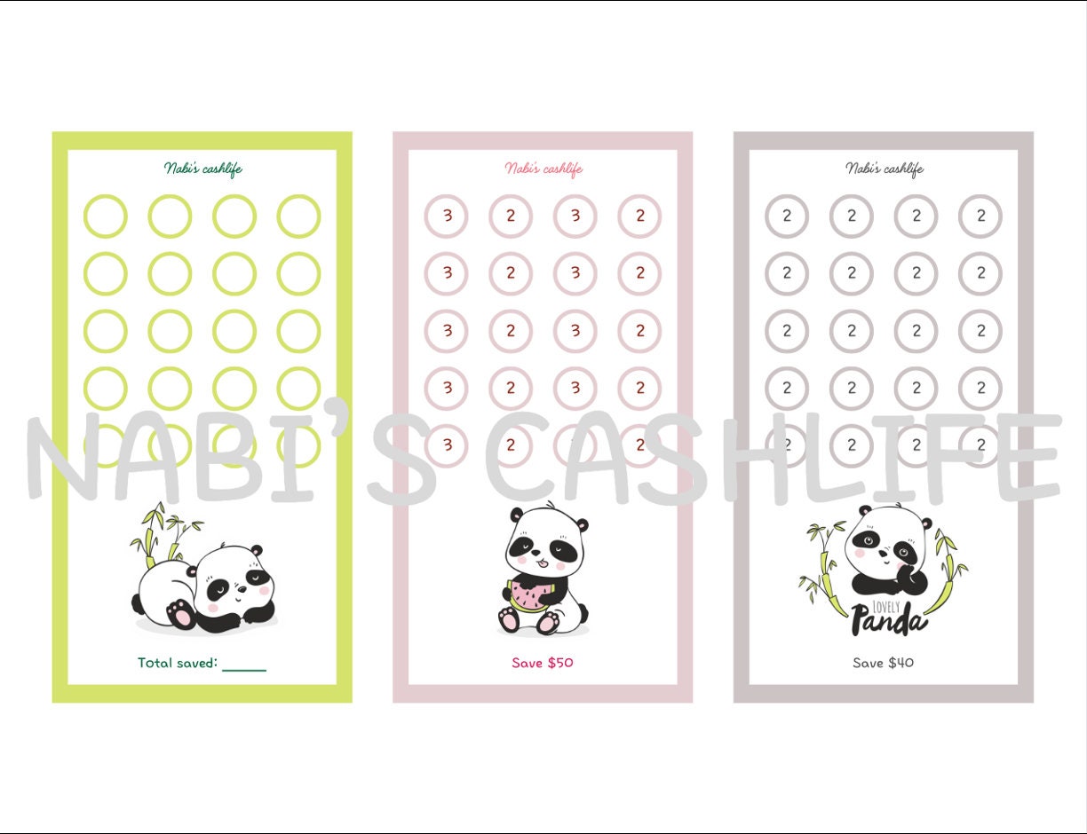Panda Mini Monday | Savings Challenge | Low Income | Printable PDF - Etsy
