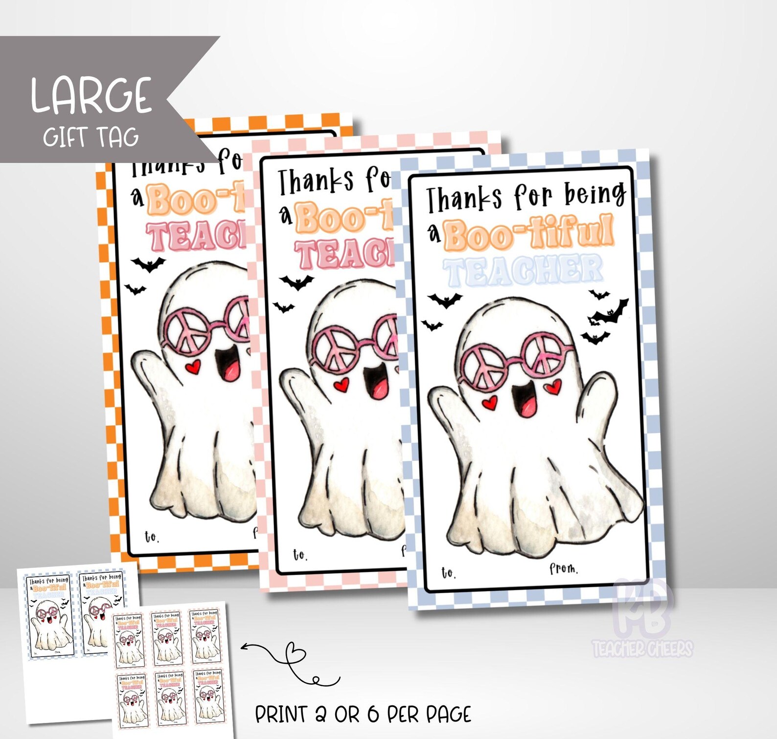 Cute Ghost Halloween Tag for Teacher | Fall Pumpkin Teacher ...