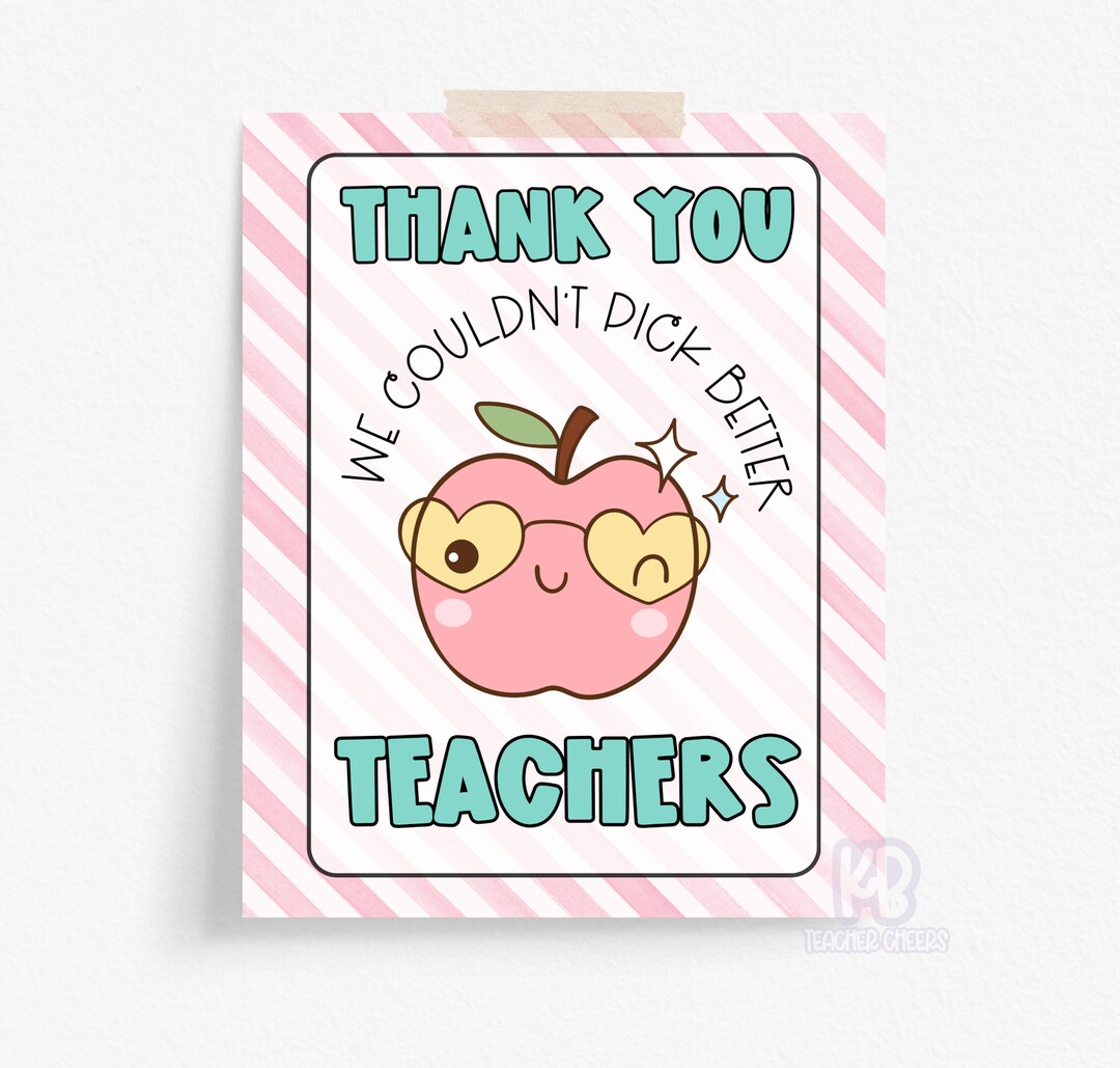 Fun Teacher Appreciation Printable Sign - Instant Download - Gift for ...