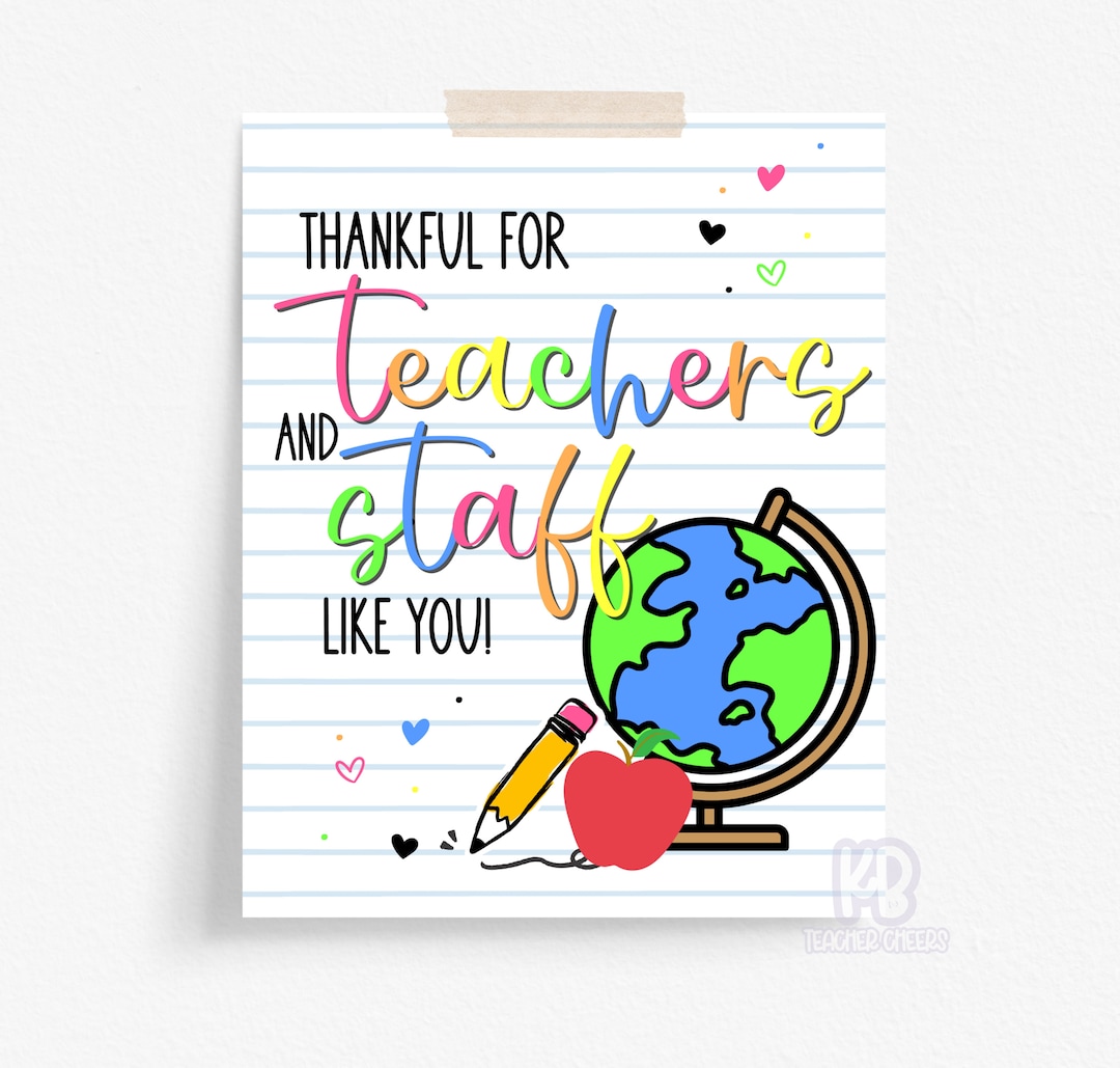 Thankful for the Best Teacher Appreciation Printable Sign - Instant ...
