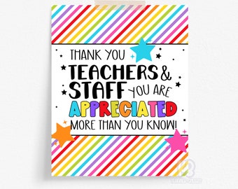Our Teachers Rock Teacher Appreciation Printable Sign - Instant ...