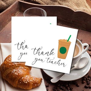Coffee Teacher Gift Tag | Teacher Appreciation Coffee Tag | Thanks a ...