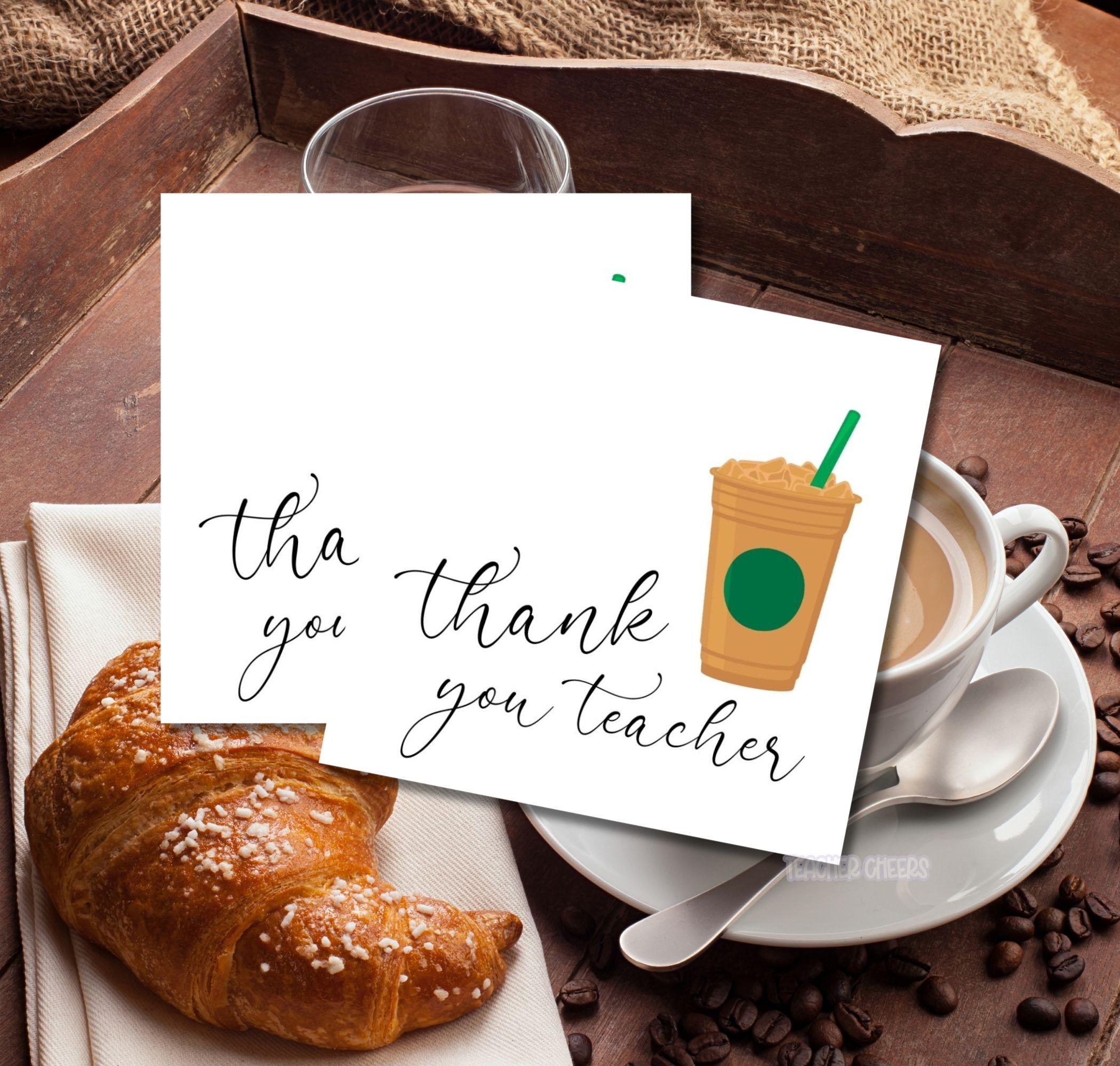 Coffee Teacher Gift Tag | Teacher Appreciation Coffee Tag | Thanks a ...