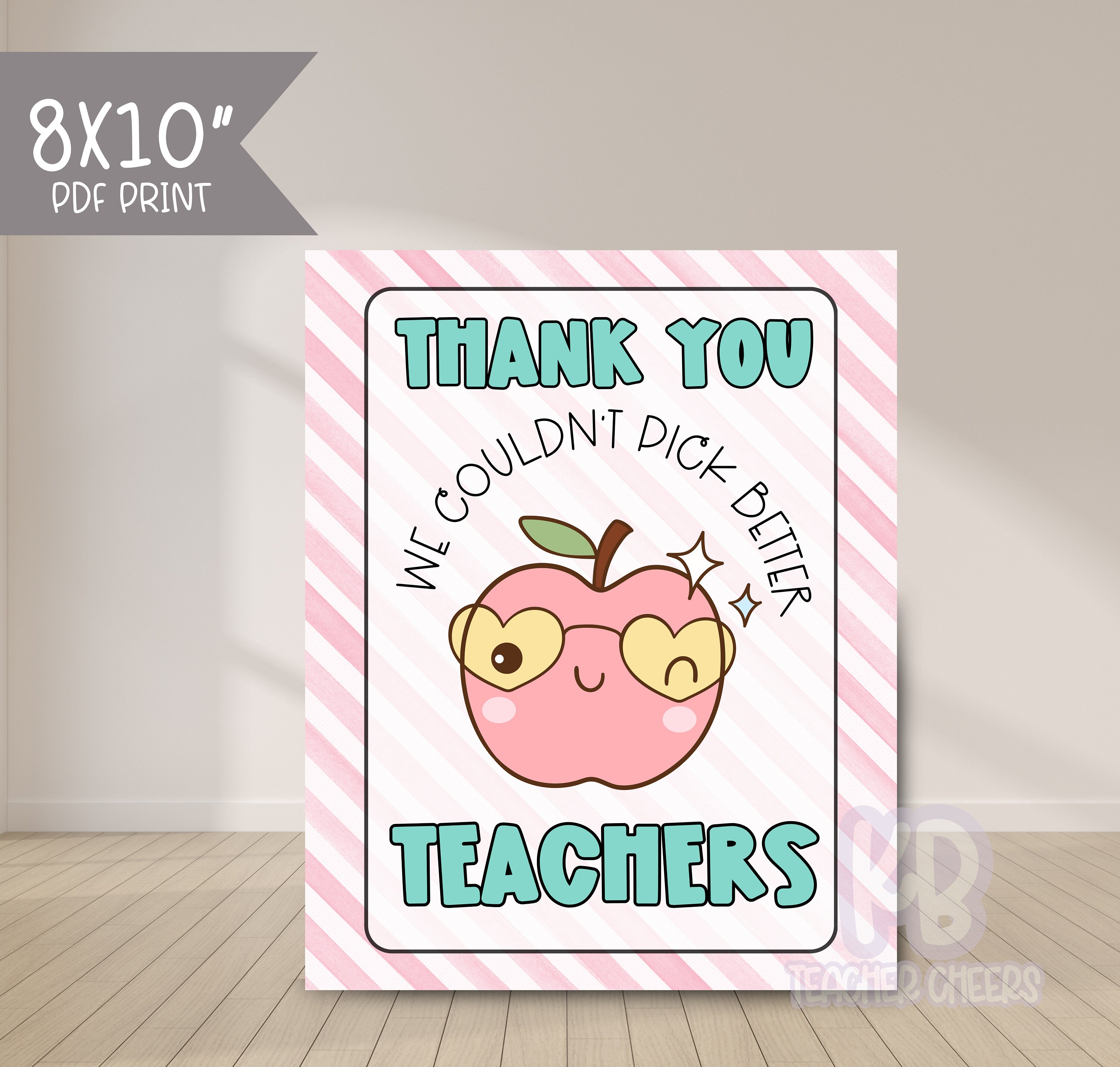 Fun Teacher Appreciation Printable Sign Instant Download Gift for ...
