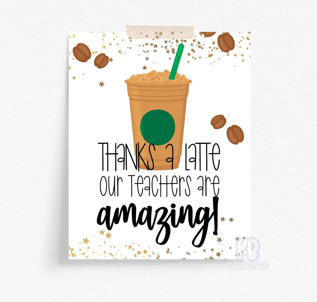 Teacher Fuel: Coffee Appreciation Printable Sign - Instant Download ...